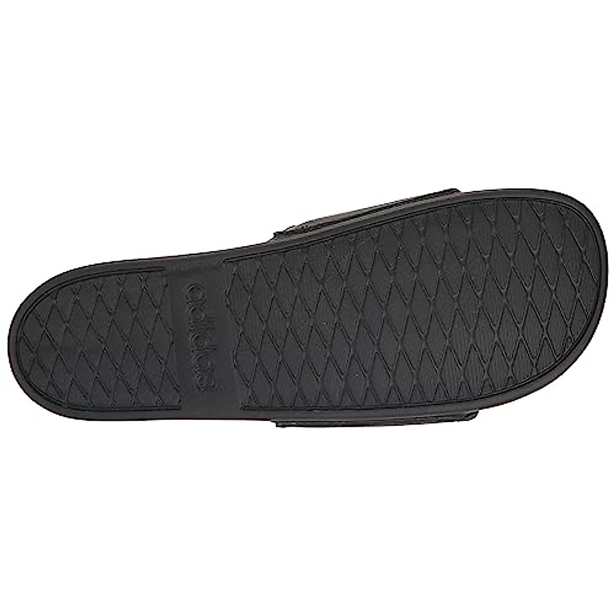 adidas Unisex Adilette Comfort Slide Sandal, Core Black/Core Black/White, 6 US Men