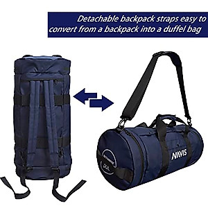 Navis Marine Sailing Bag Waterproof Duffel Backpack Multifunction use for Boating Fishing Watersports (Navy 40L)