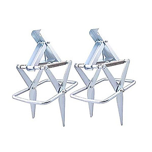 Marinebaby Easy Set Mole Eliminator Trap, Mole and Gopher Trap, Galvanized Steel Mole Trap, Sliver Color 2sets