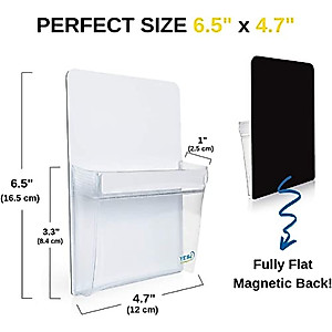 YES4QUALITY Magnetic Pen Holder for Refrigerator with Strong Magnetic Back (2 Pack) - Dry Erase Marker Holder Ideal for Whiteboard, Fridge - Pencil Cup (2 Pack)