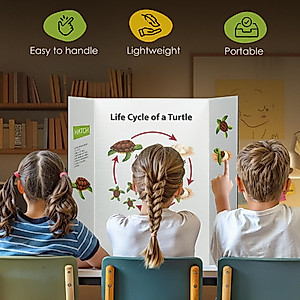 Desk Tech Large Tri-Fold Presentation Board, 36" x 48" Portable Poster Board, Made of Corrugated Paper, Versatile Display Board for School/Office Projects, Exhibitions, and Workshops, White, 1 Piece