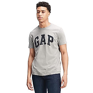 GAP Mens Classic Logo Tee T Shirt, Light Heather Grey B10, Large US