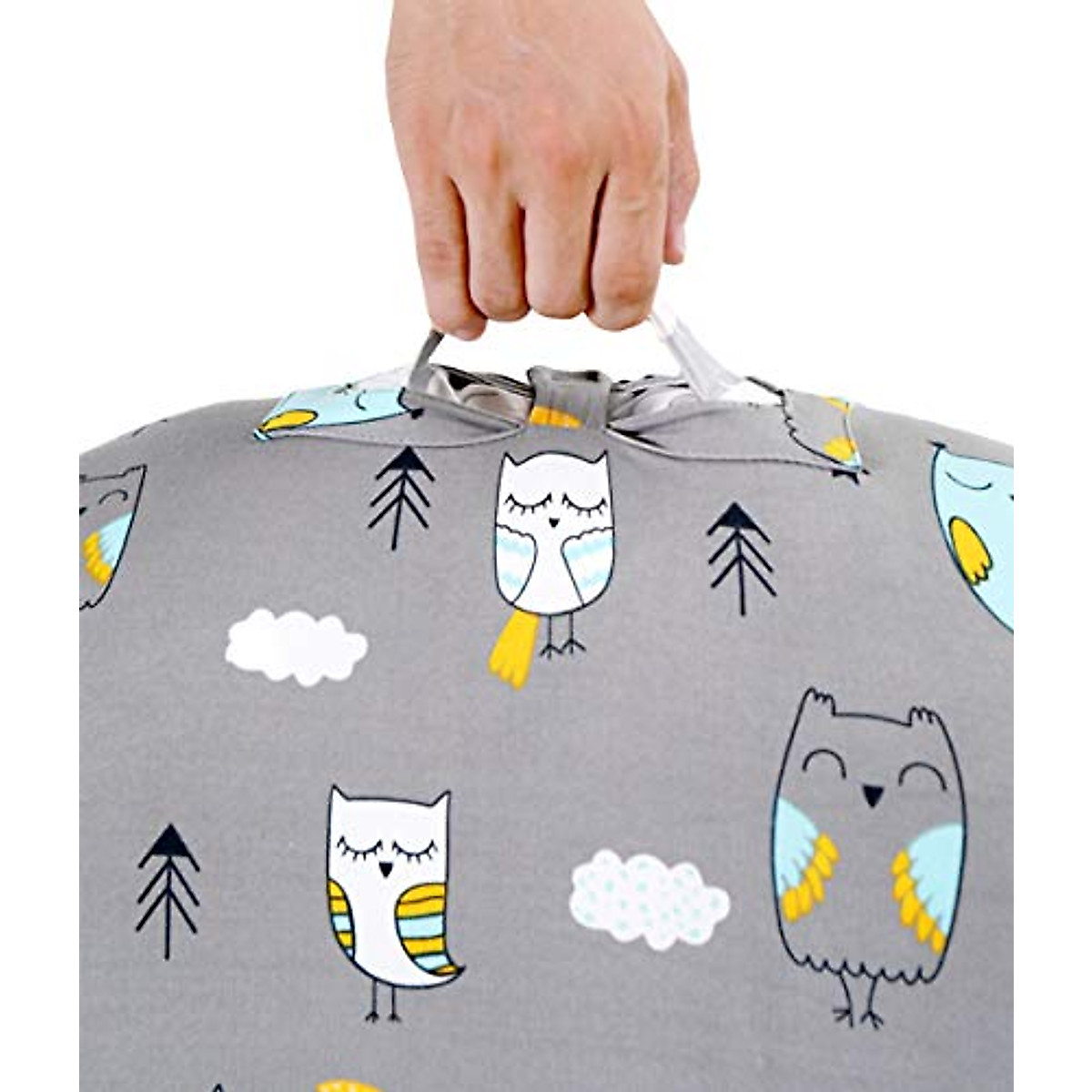 Stretchy Newborn Lounger Cover 2 Pack Sung Fitted Removable Slipcover,Ultra Soft Breathable,Owl & Bear