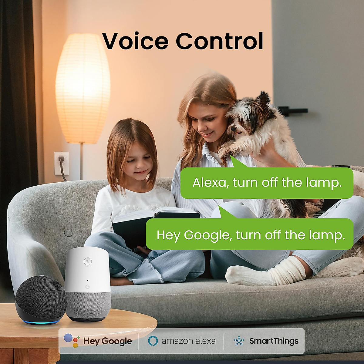 GHome Smart Mini Smart Plug, WiFi Plug Outlet Timer Smart Socket Works with Alexa and Google Home, APP Control, No Hub Required, ETL FCC Listed, 2.4GHz WiFi Only