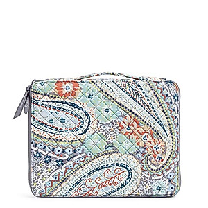 Vera Bradley Women's Cotton Tablet Organizer, Citrus Paisley - Recycled Cotton, One Size
