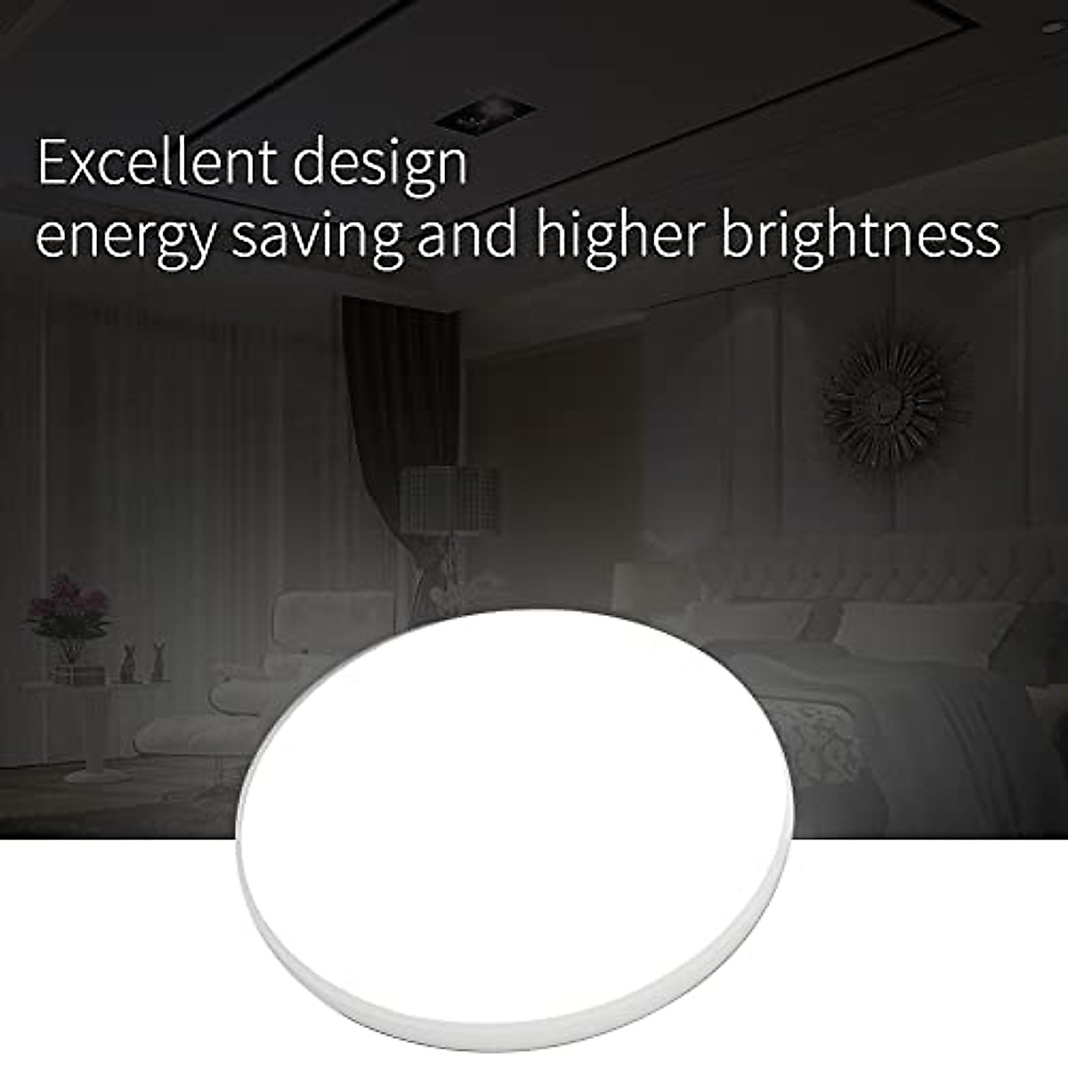 URLTZBRO 20W 10inch Round Flush Mount LED Ceiling Light,6000K Slim White Lighting Lamp Fixture for Bathroom Kitchen,Bedroom,Hallway,Easy Installition