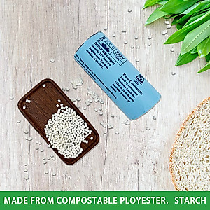 Ecopana 2.6 Gallon Compostable Bags(120 counts), 9.84 Liter, Extra Trick 0.71 Mil, Samll Kitchen Food Waste Bags, 100% Compostable, Certified US BPI ASTM D6400, HOME Compost & AS5810