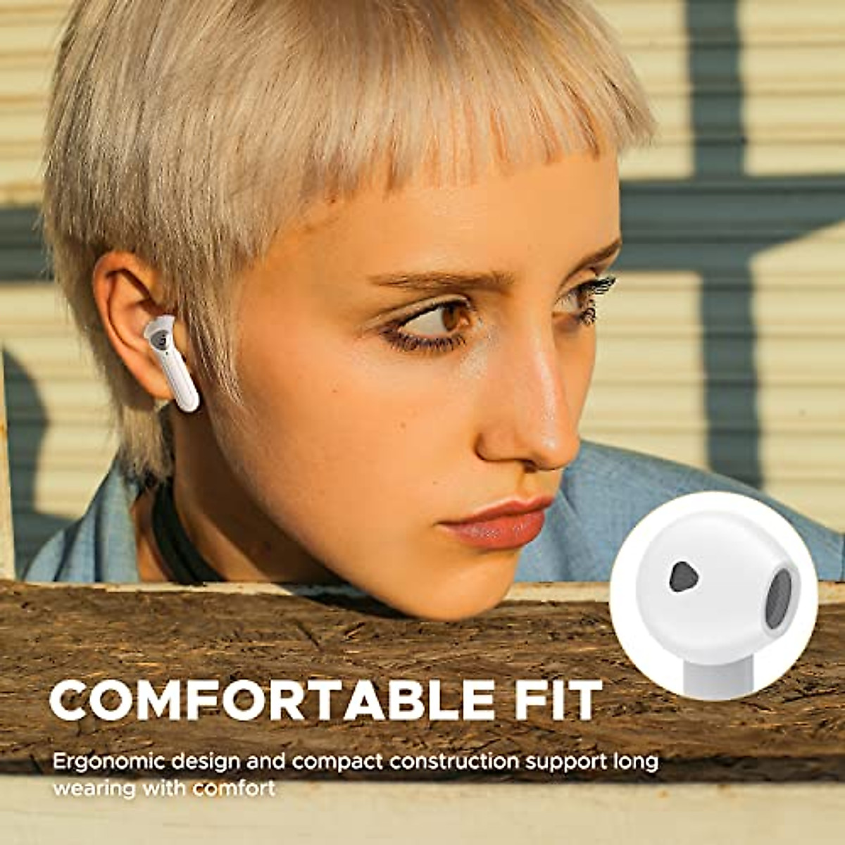 SoundPEATS Wireless Earbuds Air3 Deluxe Bluetooth 5.2 Earphones with QCC3040 aptX-Adaptive, TrueWireless Mirroring, 4 Microphones and CVC 8.0 for Clear Calls, 14.2mm Driver, Total 22Hrs, App Support
