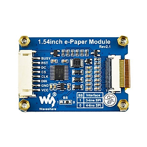 Three Color 1.54inch E-Ink Display Module (B), 200x200 Resolution 3.3V/5V Red Black White E-Paper Display Epaper Screen for Raspberry Pi/Arduino/STM32 SPI Interface,Full Refresh