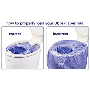 Ubbi Steel Odor Locking Diaper Pail + Disposable Pail Bags Value Pack
