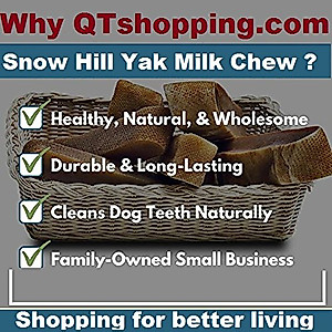 Snow Hill Dog Chews Size XXL 8 Oz Himalayan Yak Milk Natural Long Lasting Odor Stain Gluten GMO Free Protein-Rich improved Oral Health - Good for All Dogs above 75 lbs