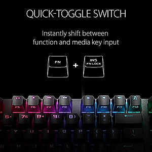 ASUS RGB Mechanical Gaming Keyboard - ROG Strix Scope TKL | Cherry MX Brown Switches | 2X Wider Ctrl Key for FPS Precision | Gaming Keyboard for PC (Renewed)