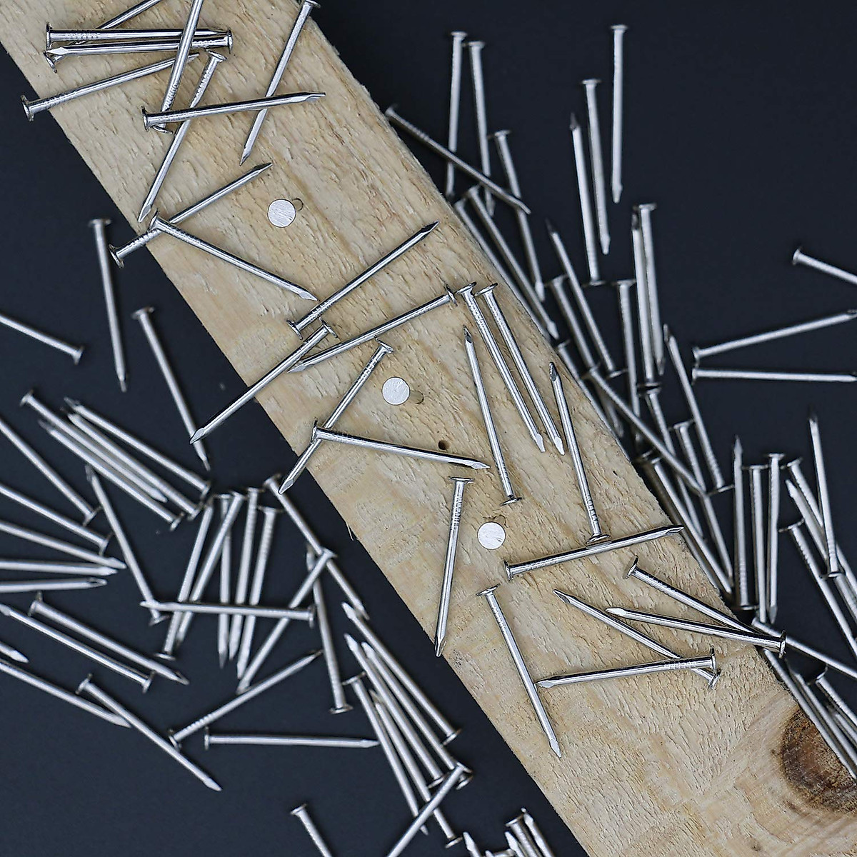 500pcs Hardware Nails, 1 Inch Nickel Plated Hanging Nails, Wall Nails for Picture Hanging, Wood Nails, Wire Nails, Small Nails (1 in)