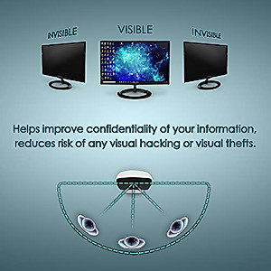 Premium Privacy Screen Filter for 27 Inches Desktop Computer Monitor with Aspect Ratio 16:9. Screen Protector Size is 23.54 inch width x 13.27 inch height. Anti Glare and Anti Blue Light Protection