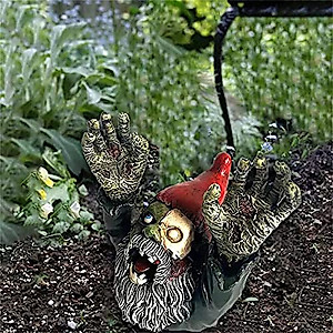 SDASF ZWFDC Resin Zombie Gnomes Garden Gnomes Garden Decor, for Garden Sculptures & Statues Outdoor Decorations for Patio Walking Dead Gnome Zombie Gnome- 4.13inch