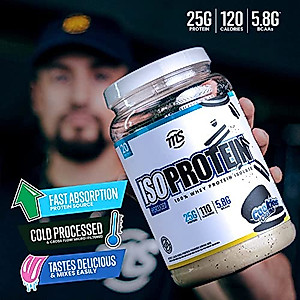 New Flavor - Man Sports ISO-Protein Hydrolyzed 100% Pure Whey Protein Isolate Powder, Cookies and Cream, 1.42 Pounds (20 Days Supply)