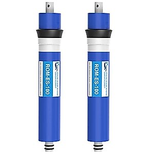 Vegebe 100 GPD RO Membrane Filter 12"x1.8" Reverse Osmosis Membrane Element Replacement Fits Under Sink RO Drinking Water Filter Filtration Purifier System, 2 Pack