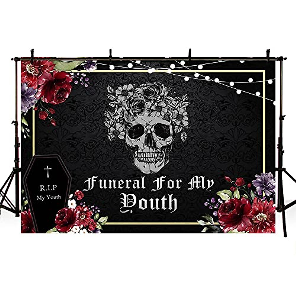 Sendy SENDY 7x5ft Funeral for My Youth Backdrop Death to My Twenties Birthday Party Decorations RIP to My 20s Banner Pink One Size