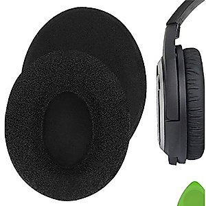 Geekria Comfort Velour Replacement Ear Pads for Sennheiser HD418, HD419, HD428, HD429, HD439, HD438, HD448, HD449 Headphones Ear Cushions, Headset Earpads, Ear Cups Cover Repair Parts (Black)