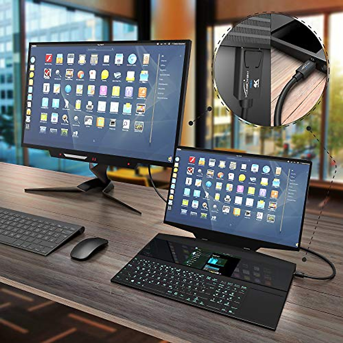 4K Mini DisplayPort to DisplayPort Cable (Mini-DP to DP) – 15ft – with Special A.I.S. Shielding in The Connector, Mini-DP/Thunderbolt 1 & 2 for PC, Laptop & Mac by CableDirect