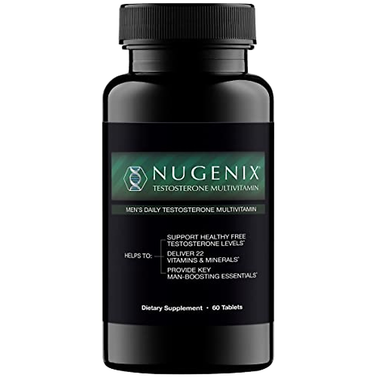 Nugenix Men's Daily Testosterone Multivitamin - 19 Vitamins and Minerals, Supports Free Testosterone