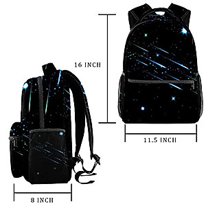 Night Sky with Shooting Stars Backpack for Girls Boys for School Backpacks