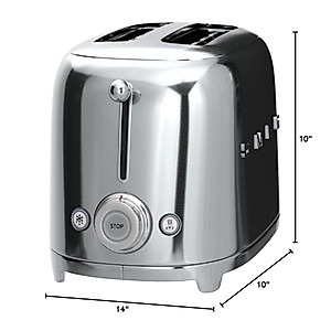 Smeg 2-slice toaster (Stainless Steel)