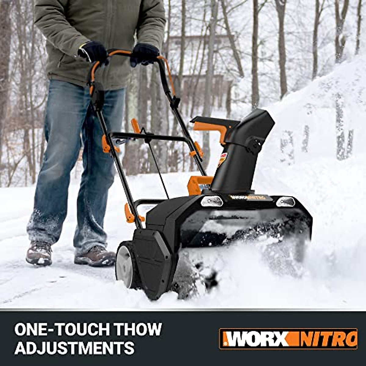 Worx 40V 20" Cordless Snow Blower Power Share with Brushless Motor - WG471 (Batteries & Charger Included)