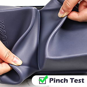 Webake Silicone Freezer Tray with Lid, 2 Cup Ice Cube Tray for Soup Sauce Meal Prep, BPA Free - Grey