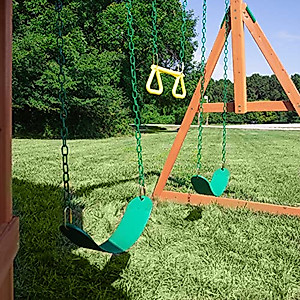 Backyard Discovery Woodland All Cedar Wood Playset Swing Set
