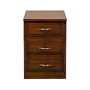 Liberty Furniture Industries Hampton Bay Mobile File Cabinet, W16 x D21 x H23, Cherry