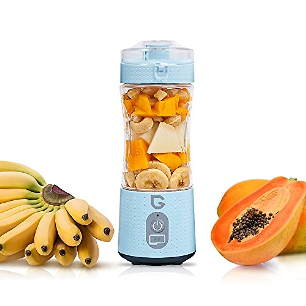 GREENNOVO Portable Blender, Smoothie Blenders, Personal Size Blender USB Rechargeable Smoothies and Shakes Juicer Cup, 4000mAh Battery Strong Power