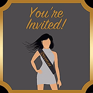 Divorce Party Decorations Kit | 10 Divorce Photo Booth Props | I Do I Did I'm Done! Banner | Divorcee Sash | 10 Gold Confetti Balloons and 10 Black Balloons