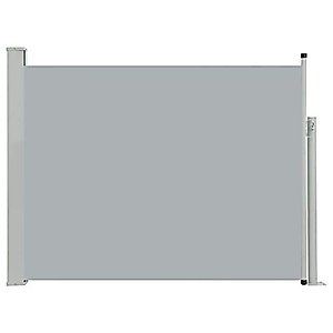 vidaXL Patio Retractable Side Awning 55.1"x196.9" Gray