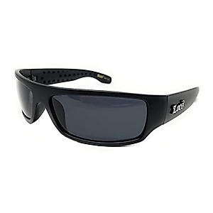 Locs Mad Dog Hardcore Gangster Cholo Narrow Rectangular Sunglasses (Matte Black)