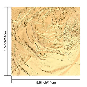 100pcs Imitation Gold Leaf for Arts, Gilding Crafting, Painting, Furniture Decoration, Imitation Gold Foil Sheets 5.5" x 5.5" (Gold-100pcs)