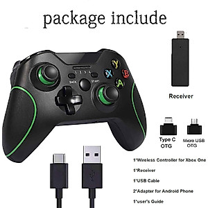 Wireless Controller for Xbox One, Compatible with Xbox One S, One X, One Elite, PS3, PC, Android Phone