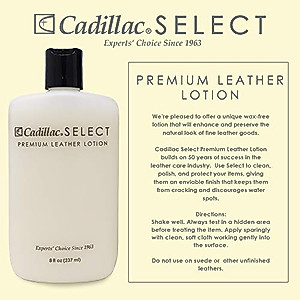 Cadillac Select Premium Leather Care Kit - Leather Cleaner, Lotion Conditioner & Water & Stain Protector