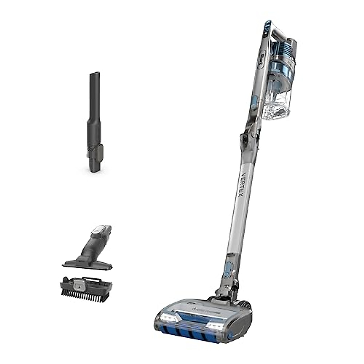 Shark IZ462H Vertex Ultra Lightweight Cordless Stick Vacuum with DuoClean PowerFins, Crevice, Pet Multi-Tool, Anti-Allergen, Brush, Removable Handheld, Flex, 60 min Runtime, Blue, MultiFLEX