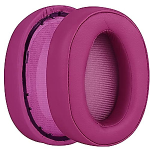 Geekria QuickFit Replacement Ear Pads for Sony MDR-100A MDR-100AAP MDR-H600A Headphones Earpads, Headset Ear Cushion Repair Parts (Bordeaux Red)