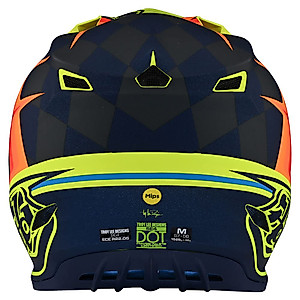 Troy Lee Designs SE4 Polyacrylite Midnight Motocross Helmet - Full Face Offroad Motorcycle Dirt Bike ATV Powersports Dual Sport Racing Helmet - Boys Girls Kids (Yellow, MD)