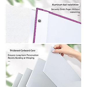 Artfeel Photo Album Self Adhesive Scrapbook Album for 3x5 4x6 5x7 8x10 Pictures,40 Pages Linen Cover with Display Window DIY Photo Book,Ideal Gifts for Family Travel Wedding Baby