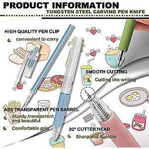 Paper Cutter Pen,Dapoprren Craft Cutting Pen,Knife Pen Craft Cutting Tools,Creative Retractable Precision Paper Cutting Carving Tools-6PCS