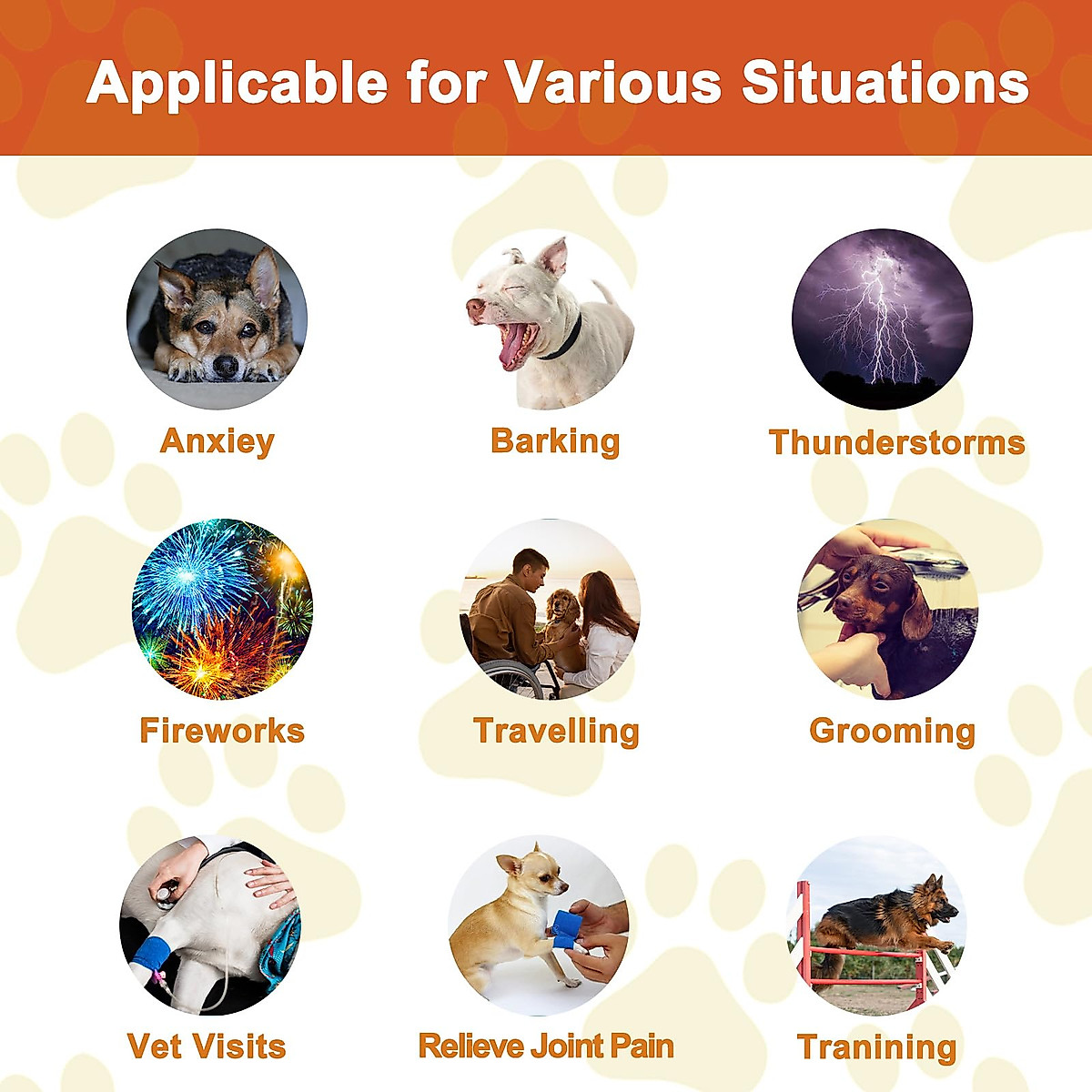 Dogs Hemp Calming Chews, Anxiety Relief Calming Treats 100% Natural Ingredients Calming Treats for Dog, Aid with Barking, Thunderstorms, Separation Beef Flavor