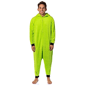MJC International Group, LLC The Nightmare Before Christmas Oogie Boogie Costume Sherpa One Piece Pajama Union Suit (Small) Green