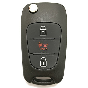 Arruweer Flip Replacement Remote Car Key Fob Cover Case Shell Fit for Kia Soul Rio Sportage with Keychain (1)