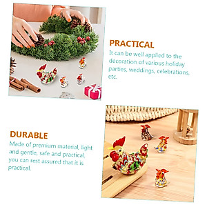 FOYTOKI Japanese Style Animals Statues Home Decors 4pcs Animal Decorations Japanese-Style Glass Crafts Rooster Statue Glass Animal Miniature