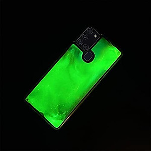Yatchen Liquid Fluorescent Case for Samsung Galaxy S23 Ultra,Luxury Fun Glow in The Darkness Quicksand Clear Soft TPU Back Cover Luminous Shockproof Protector (Green, Galaxy S23 Ultra)