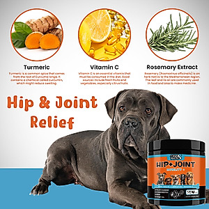 Chews Pawsitive Hip and Joint Supplement for Dogs- Mobility, Hip and Joint Chews for Dogs with Glucosamine, Chondroitin, MSM, Tumeric, Hemp Oil- Soft Chews Joint Support Supplement for Dogs- 120ct