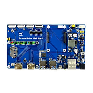 STEMDIY POE IO IO Expansion Board USB 3.2 Gen1 RJ45 Ethernet Interface Hub Breakout for RPI Raspberry Pi Compute Module 4 CM4 Lite 8GB…